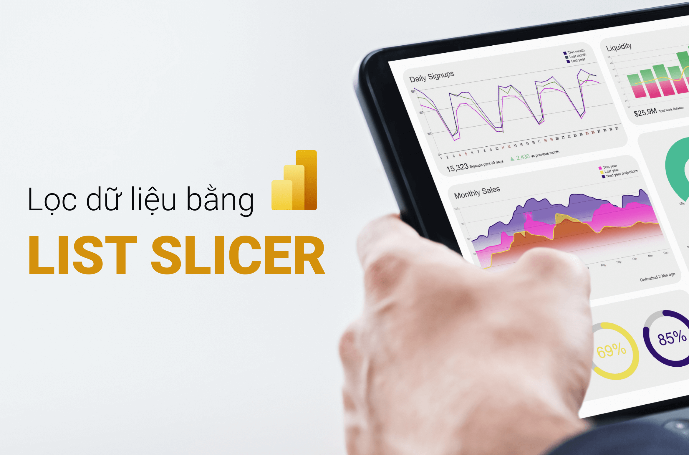 Cách lọc dữ liệu bằng List Slicer trong Power BI